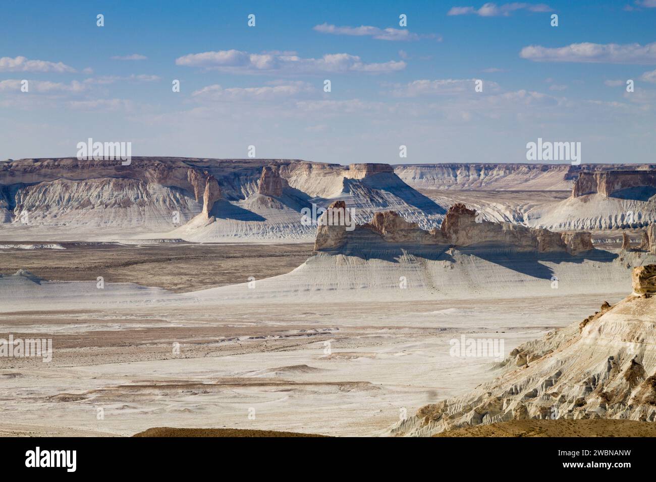 Bozzhira valley aerial view, Mangystau region, Kazakhstan. Beautiful ...