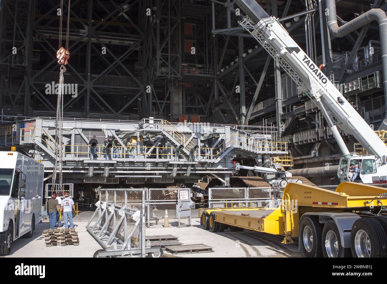 CAPE CANAVERAL, Fla. – Inside the Vehicle Assembly Building at NASA’s ...
