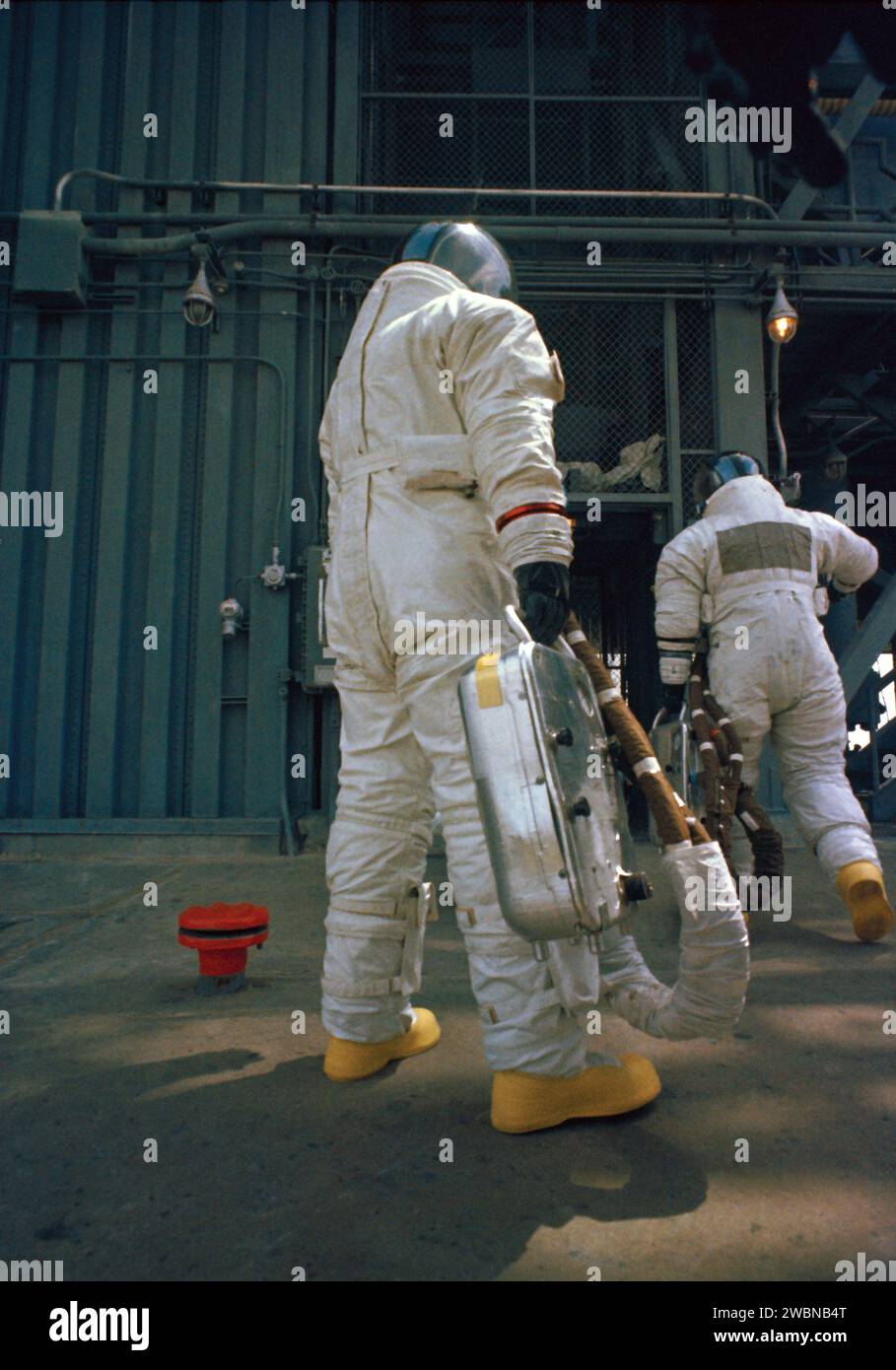 CAPE CANAVERAL, Fla. – The Apollo 13 crew walks to the launch pad on ...
