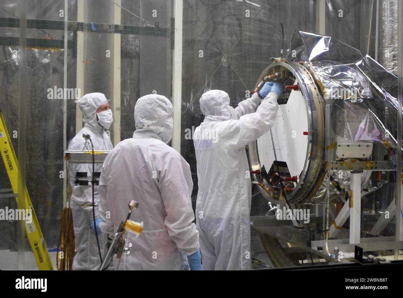 VANDENBERG, AFB - Engineers and members of the IRIS-Pegasus launch team ...