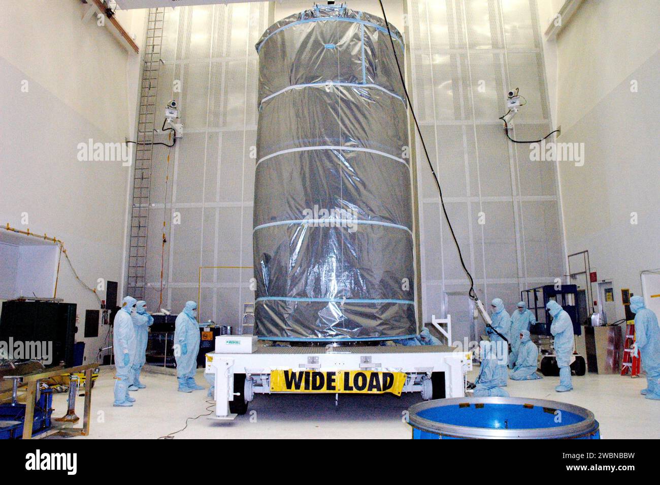 KENNEDY SPACE CENTER, FLA. - The Swift spacecraft, fully encased inside ...