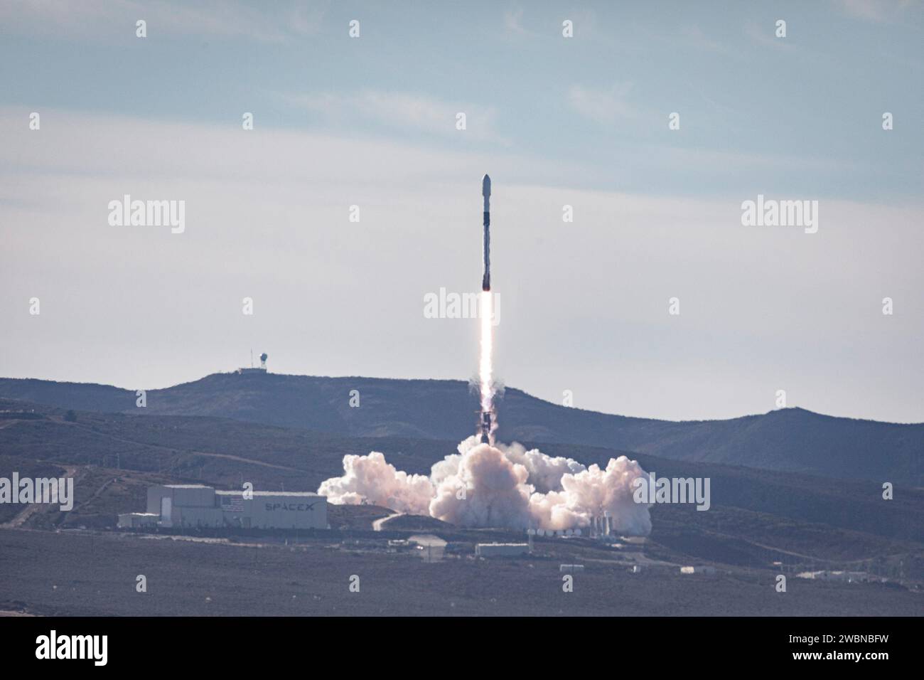 The SpaceX Falcon 9 rocket carrying the Sentinel-6 Michael Freilich ...