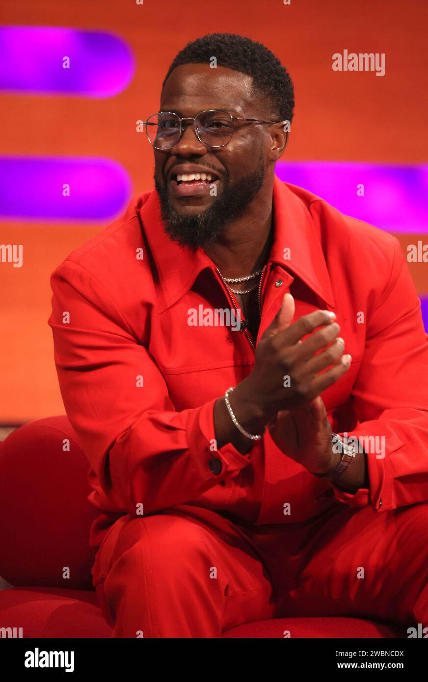 EDITORIAL USE ONLY Kevin Hart during the filming for the Graham Norton ...