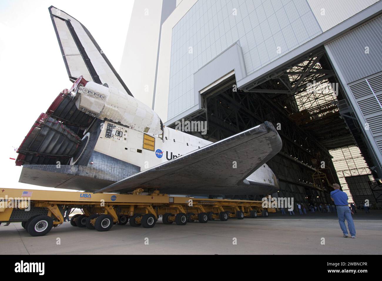 CAPE CANAVERAL, Fla. – At NASA's Kennedy Space Center in Florida, space shuttle Atlantis rolls ...