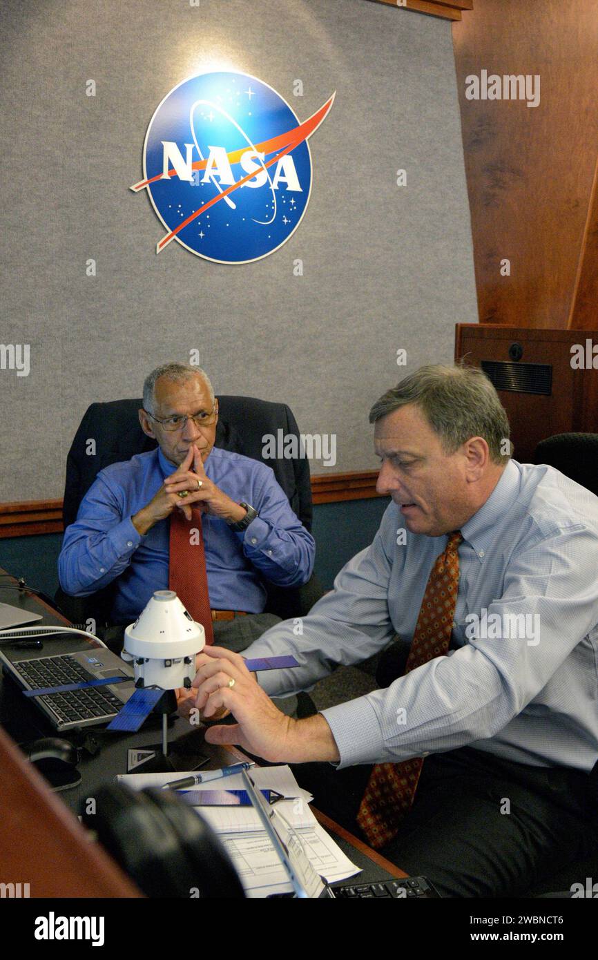 The Orion team discusses Orion operations in Building AE at Cape ...