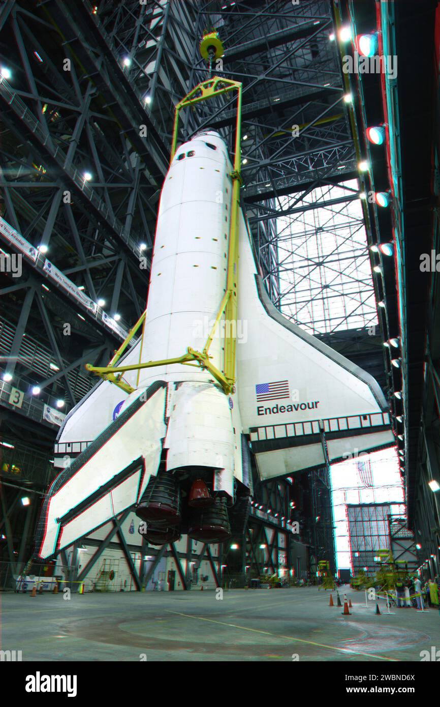 CAPE CANAVERAL, Fla. -- This is a 3-D image of space shuttle Endeavour ...