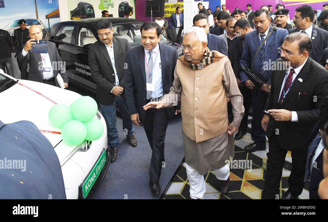 Patna, India. 11th Jan, 2024. PATNA, INDIA - JANUARY 11: Chief minister ...