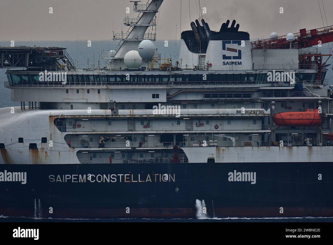 The Pipelay Crane Vessel (PCV) Saipem Constellation arrives at the ...