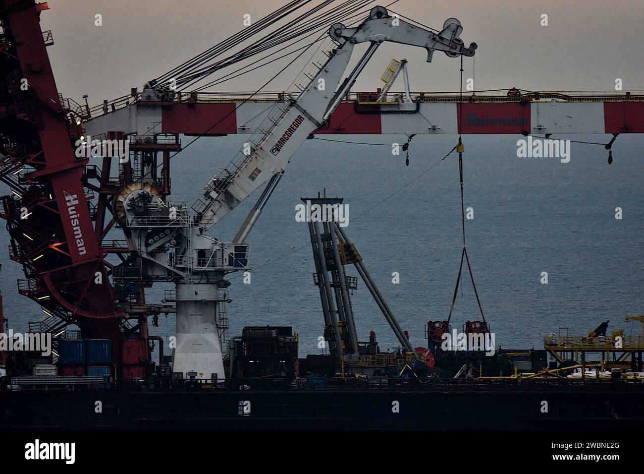 The Pipelay Crane Vessel (PCV) Saipem Constellation arrives at the ...