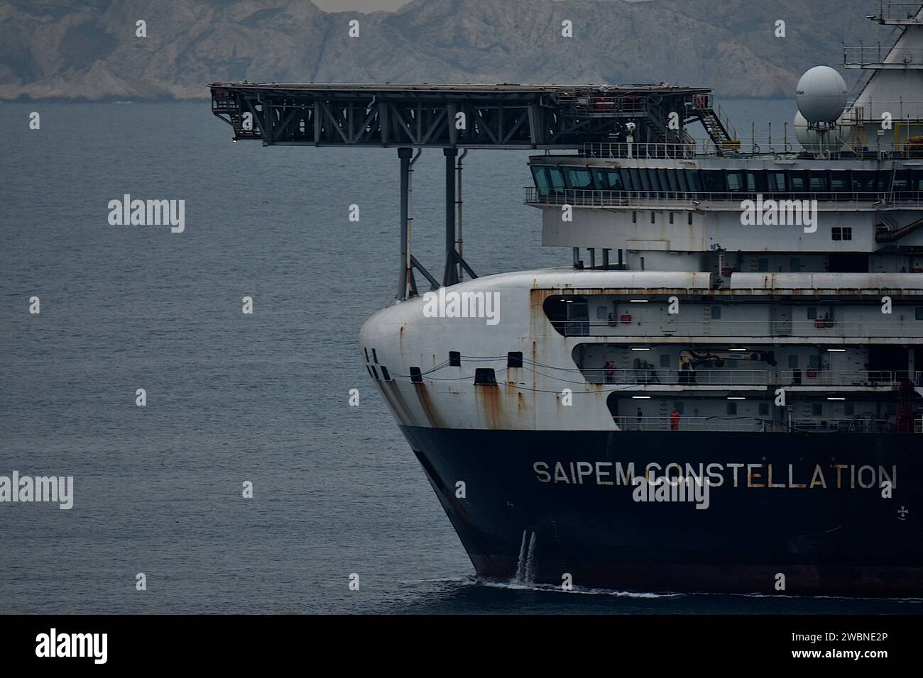 The Pipelay Crane Vessel (PCV) Saipem Constellation arrives at the ...