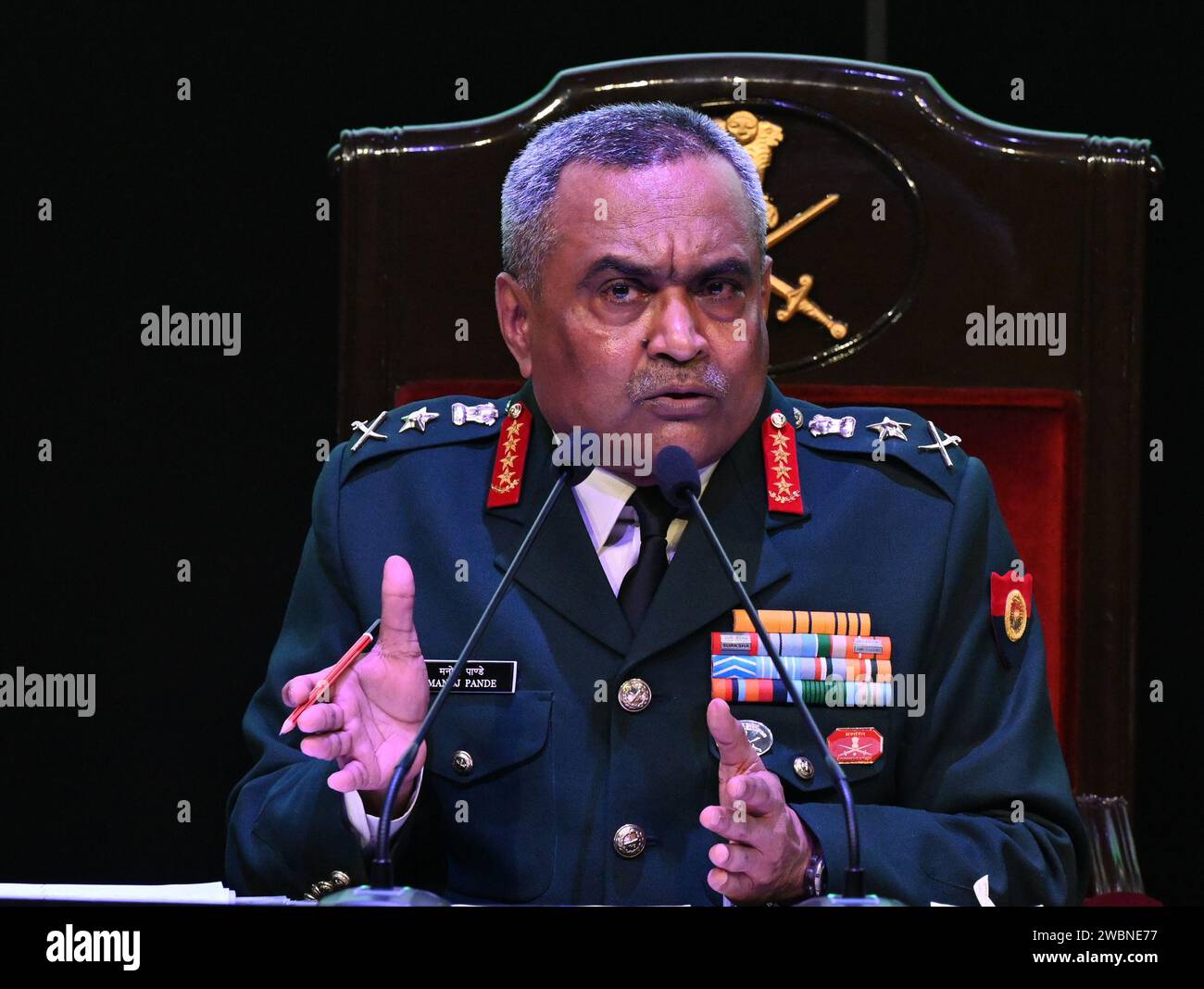 NEW DELHI, INDIA - JANUARY 11: Chief of Army Staff General Manoj Pande ...