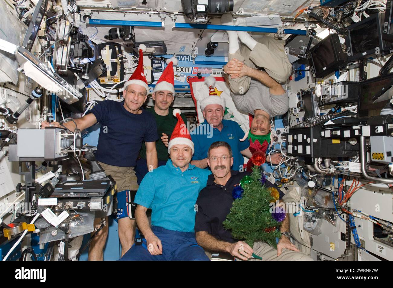 ISS030-E-015660 (25 Dec. 2011) --- The six Expedition 30 crew members ...