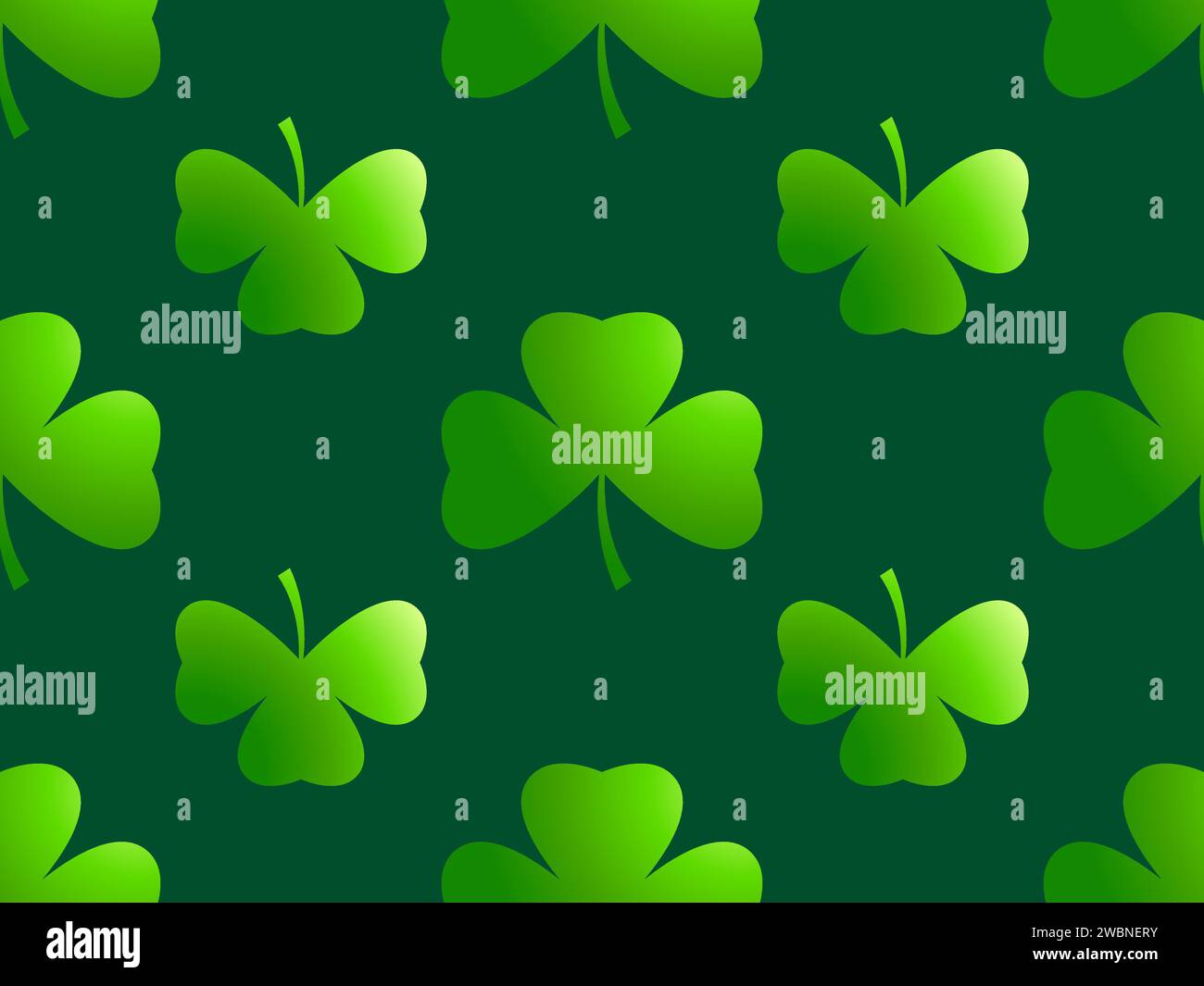 Seamless pattern with clover for Saint Patrick's Day. Four leaf and ...