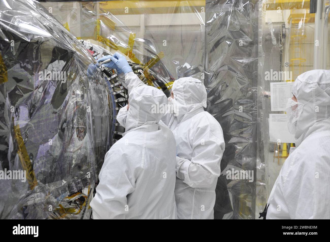 VANDENBERG AFB, Calif. – Engineers install a radial retraction system ...