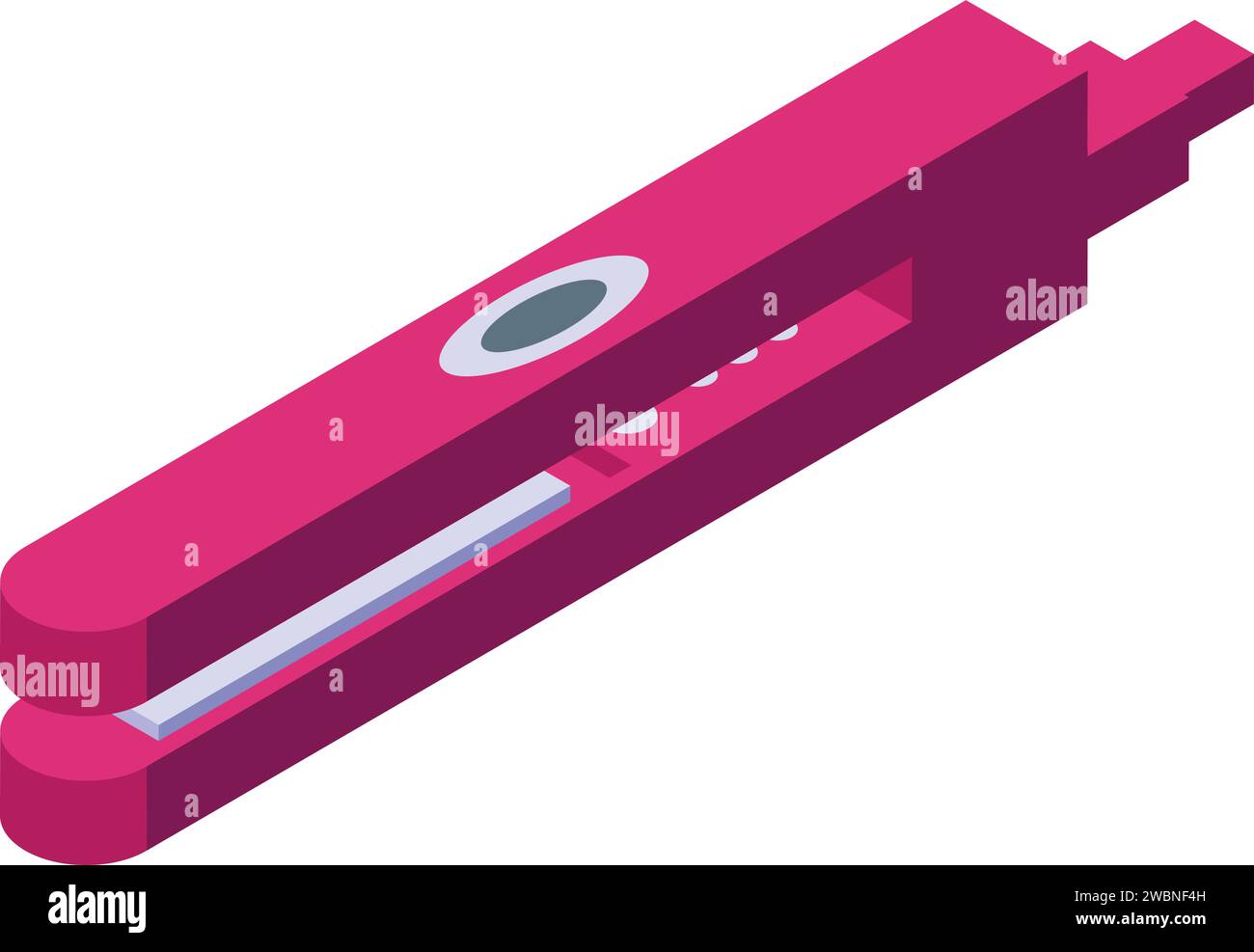 Fashion color hair device icon isometric vector. Hair straightener ...