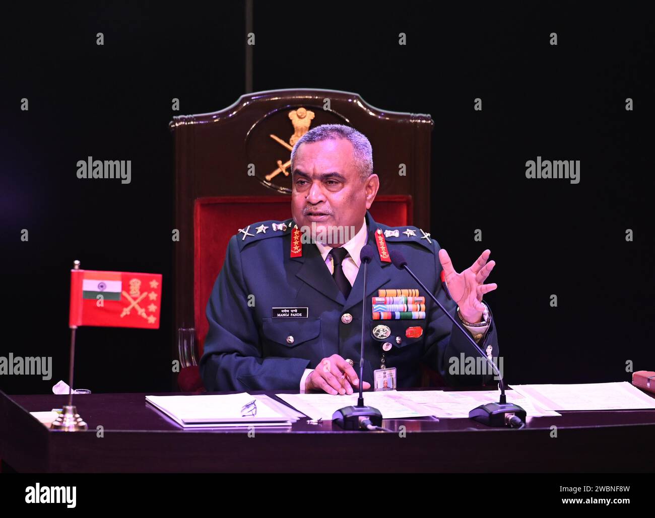 NEW DELHI, INDIA - JANUARY 11: Chief of Army Staff General Manoj Pande ...