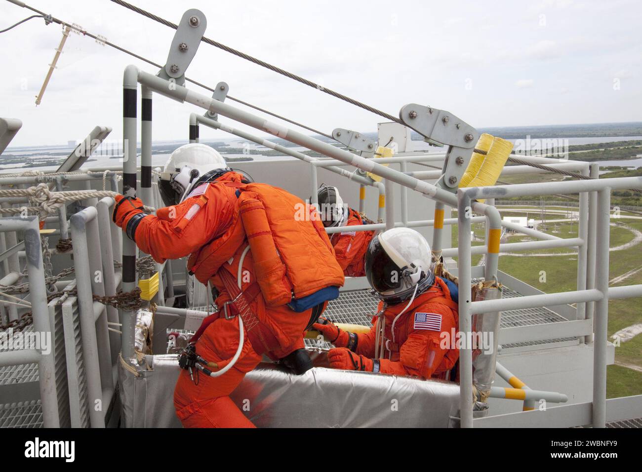 CAPE CANAVERAL, Fla. - On Launch Pad 39A at NASA's Kennedy Space Center ...