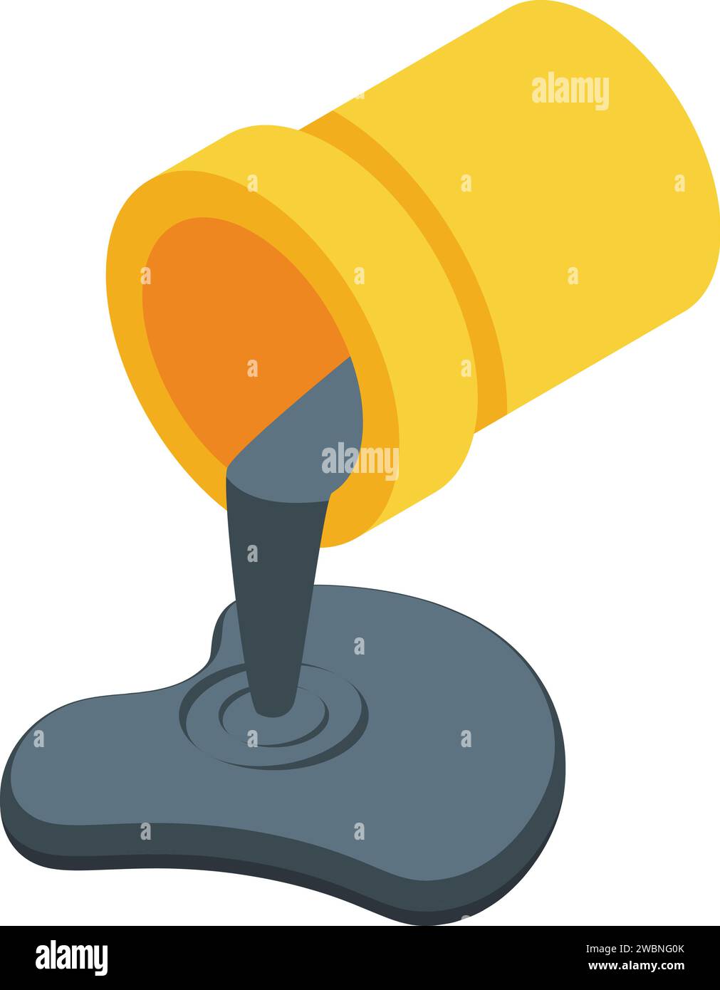 Warm floor liquid bucket icon isometric vector. Cooling thermic. Heated ...