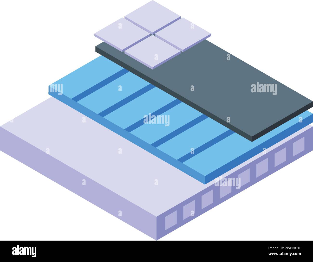 Heated floor system Stock Vector Images - Alamy