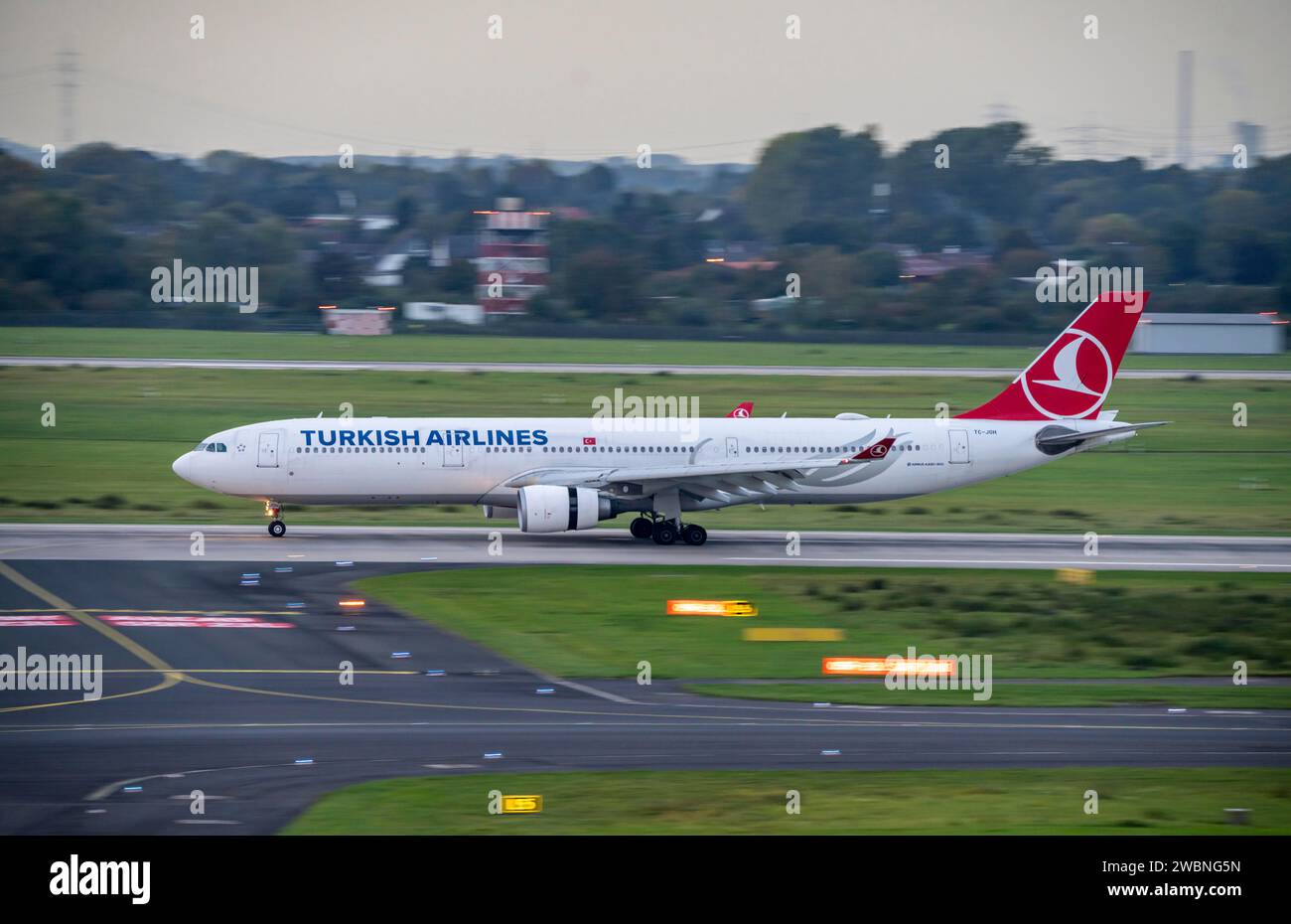 Düsseldorf Airport, Turkish Airlines Airbus A330-300, TC-JOH, after ...