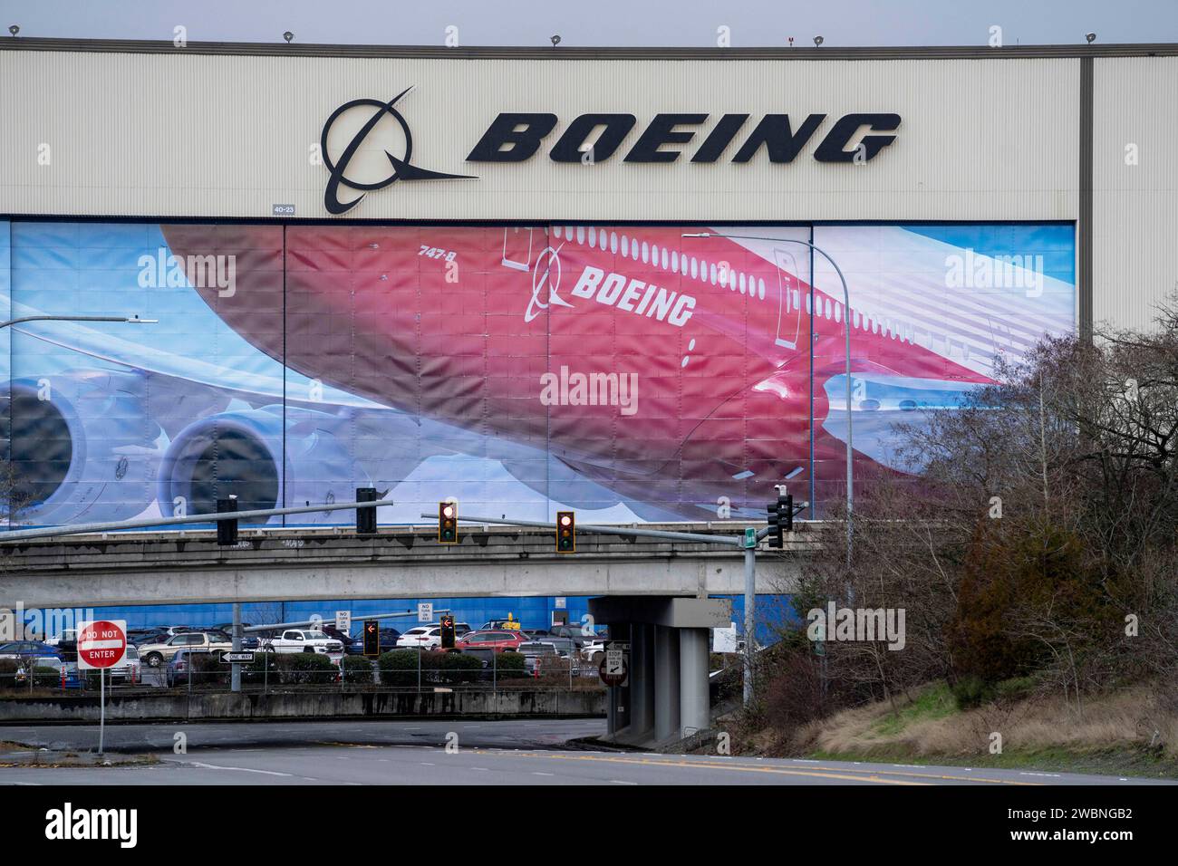 Everett, Washington, USA. 11th Jan, 2024. The Boeing Everett Factory is ...