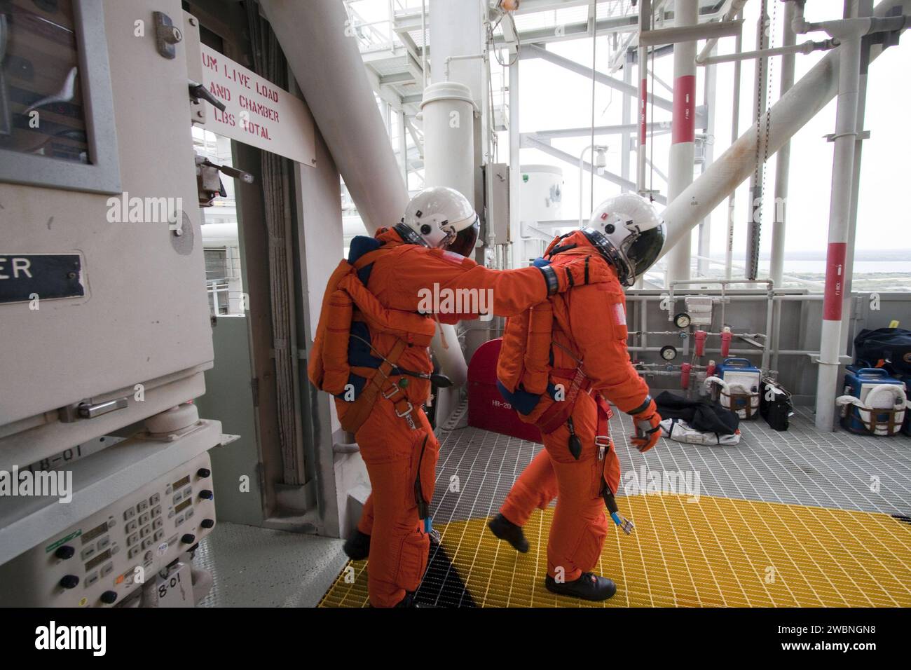 CAPE CANAVERAL, Fla. - On Launch Pad 39A at NASA's Kennedy Space Center ...