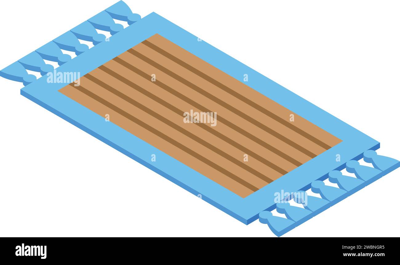 Indoor door mat icon isometric vector. Entry clean home. House front ...