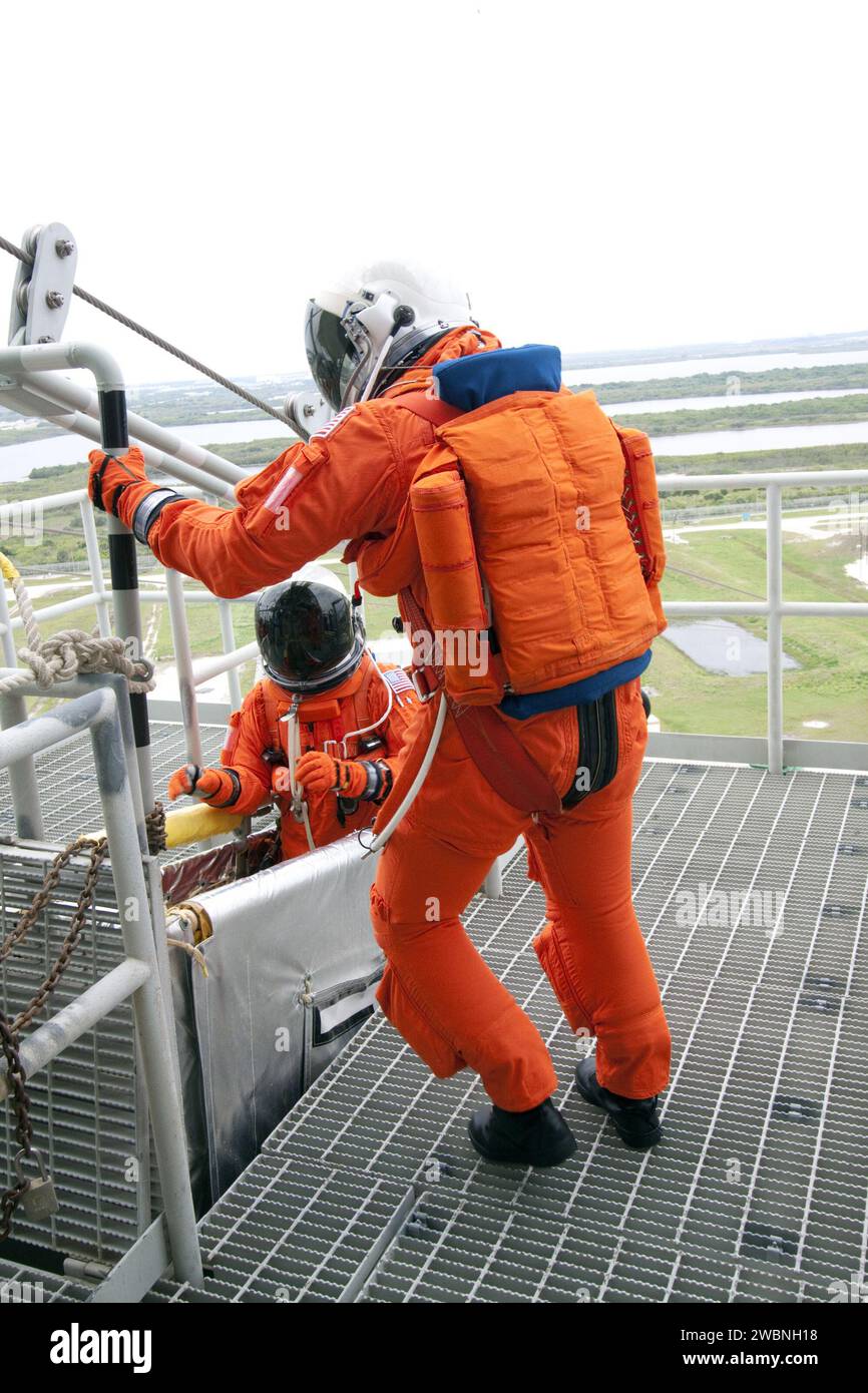 CAPE CANAVERAL, Fla. - On Launch Pad 39A at NASA's Kennedy Space Center ...