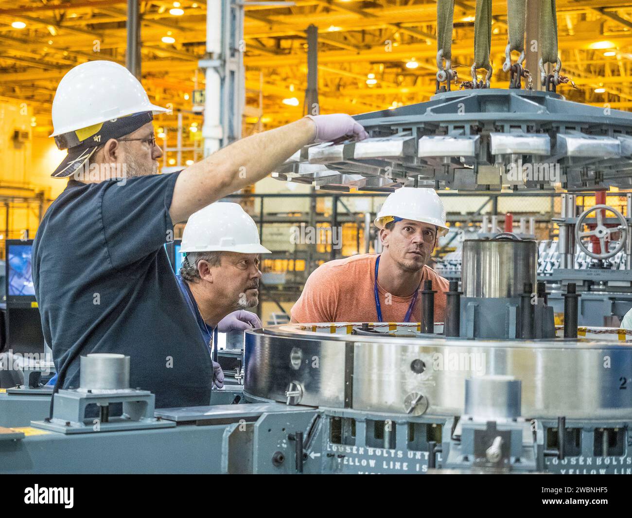 First weld of Orion Exploration Mission 1 crew module Stock Photo - Alamy
