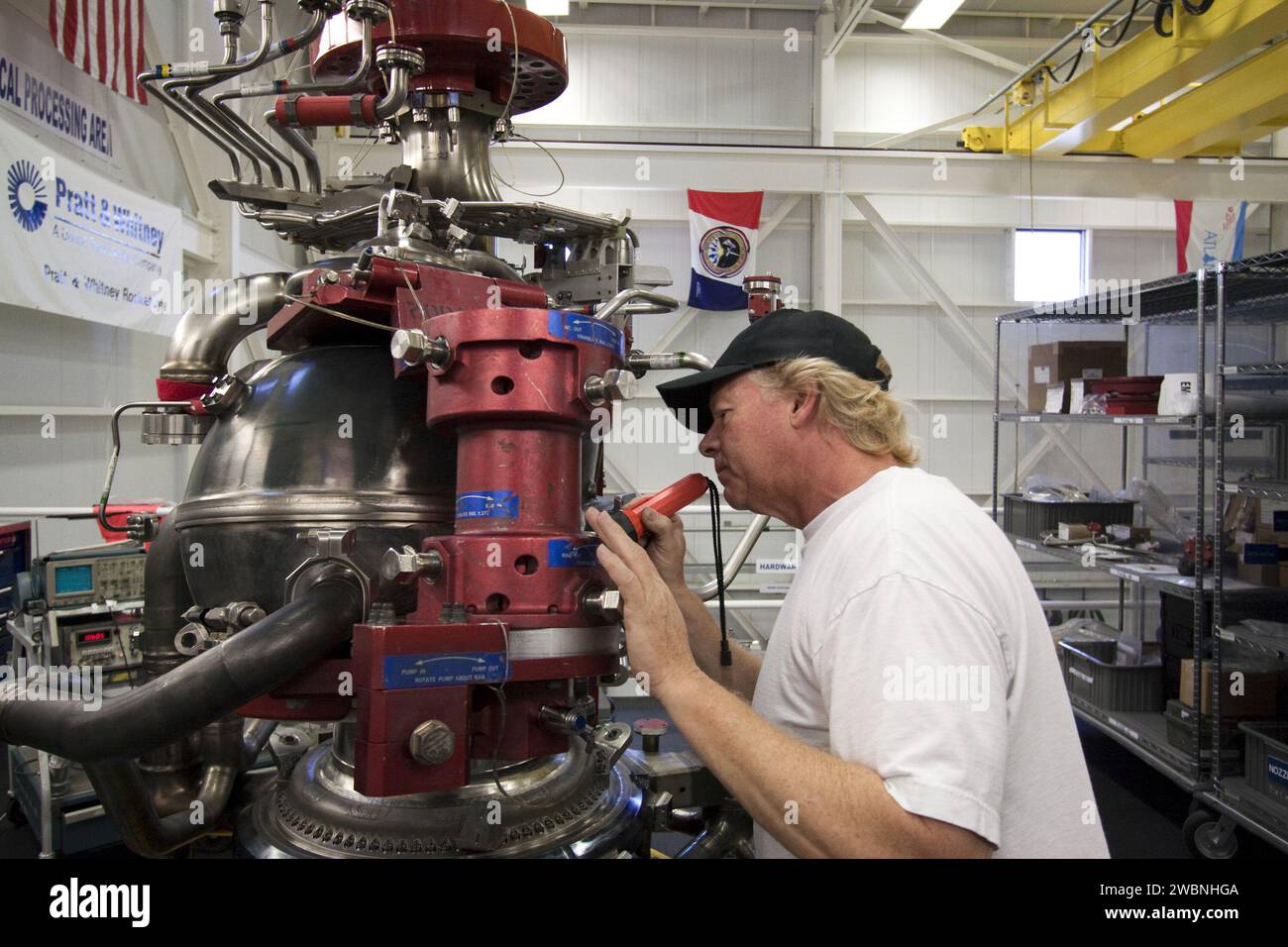 At NASA's Kennedy Space Center, aerospace technician Ken Burley ...