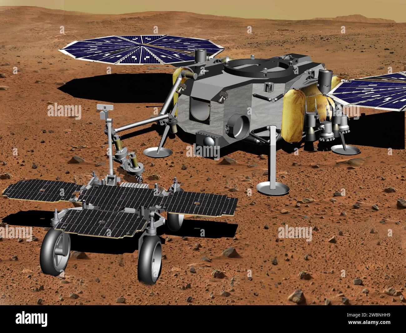 In This Illustration Of A Mars Sample Return Mission Concept A Robotic