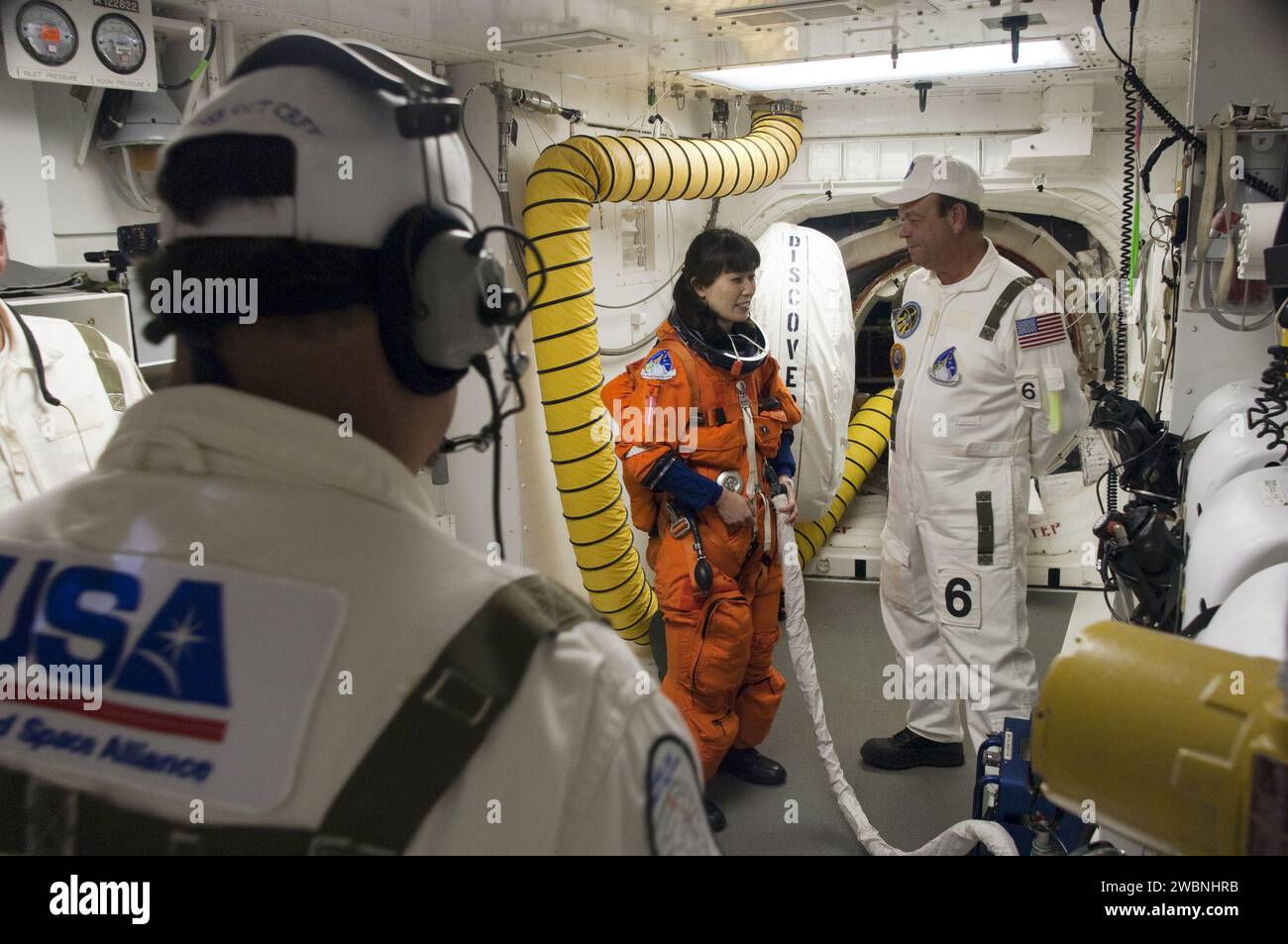 CAPE CANAVERAL, Fla. - In the White Room at Launch Pad 39A at NASA's ...