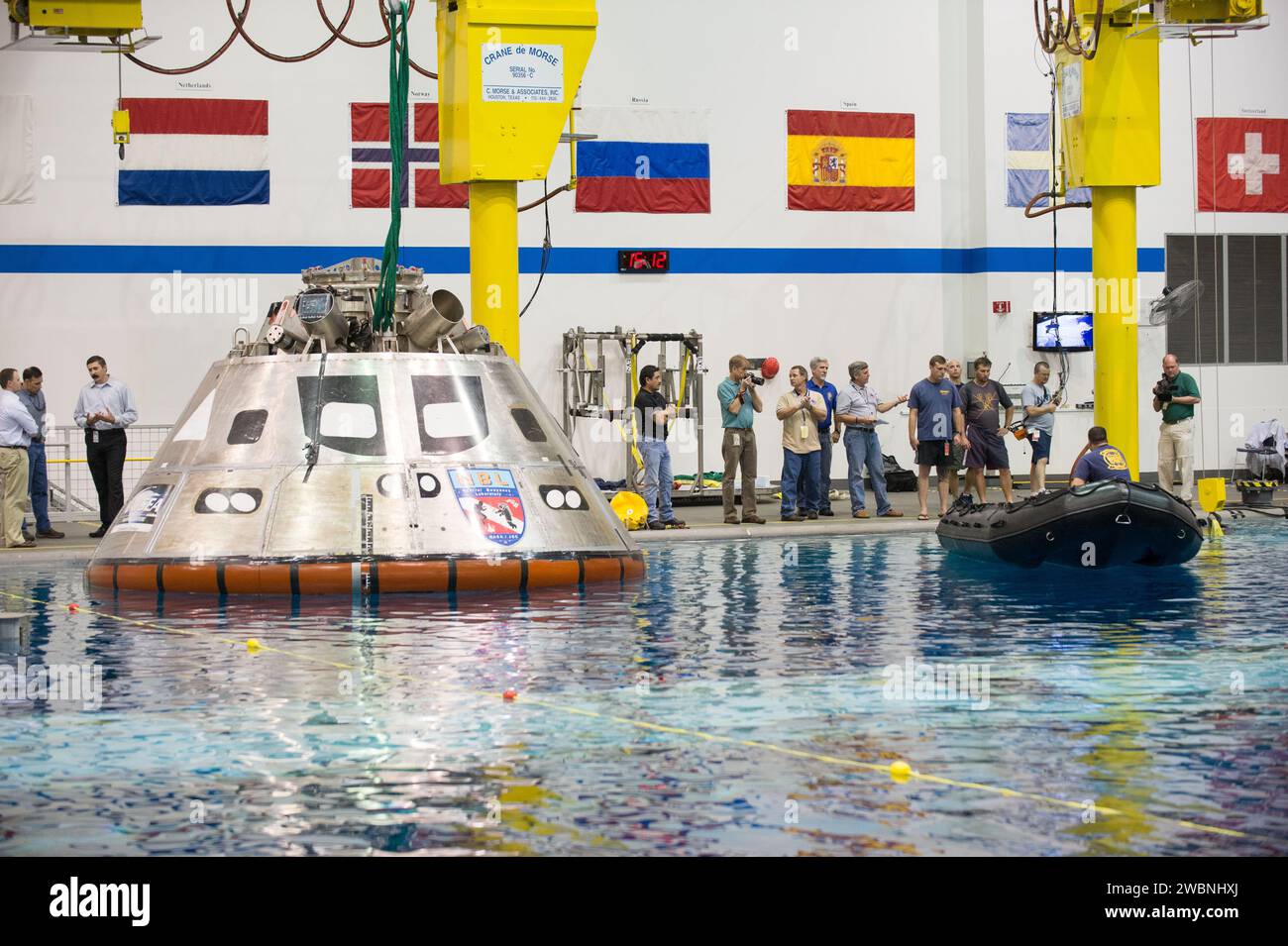 Orion EFT-1 crew module recovery training is performed at the Neutral ...
