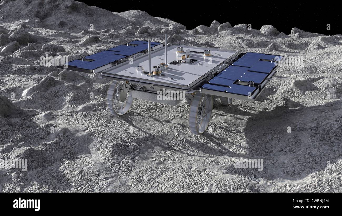 This artist's concept depicts a small rover – part of NASA's CADRE ...
