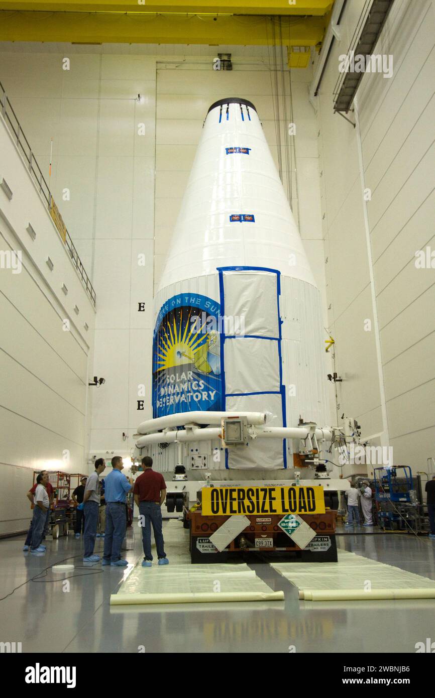 NASA's Solar Dynamics Observatory (SDO) is secured inside an Atlas V ...