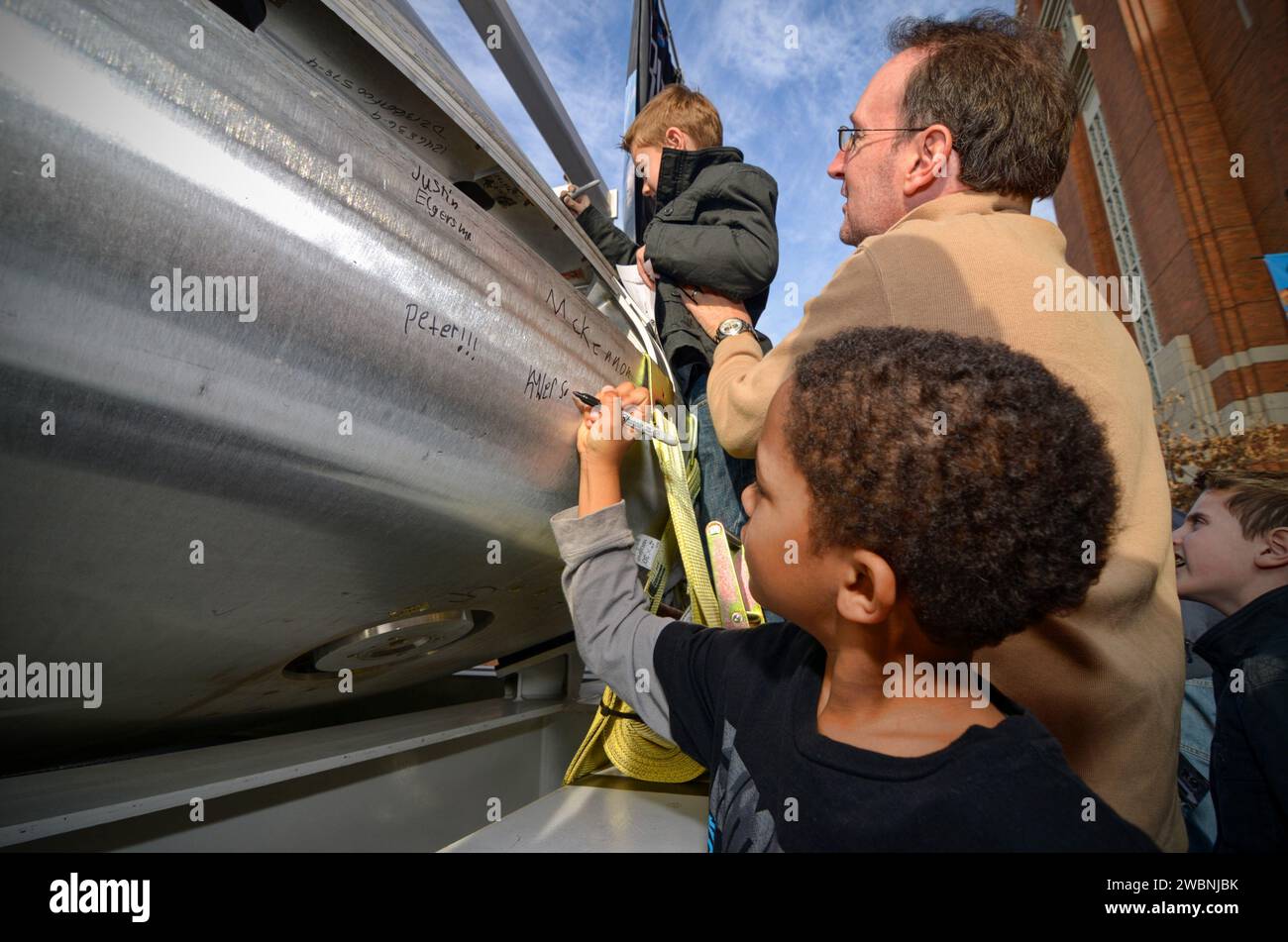 The Orion Pad Abort-1 pathfinder on display at an event outside ...
