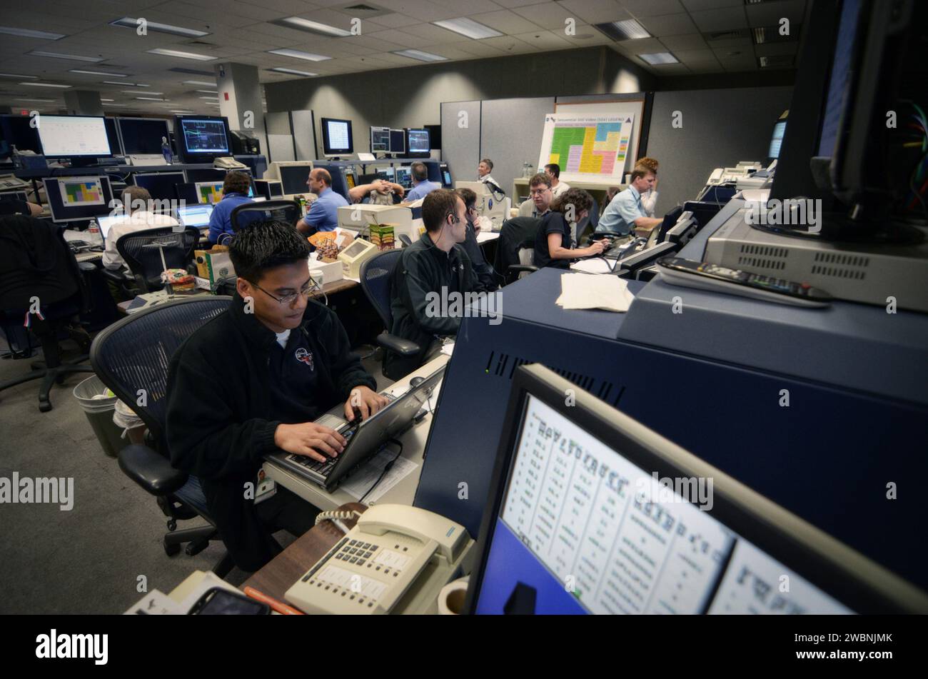 Teams conduct powerup and docking operations for the Sensor Test for ...