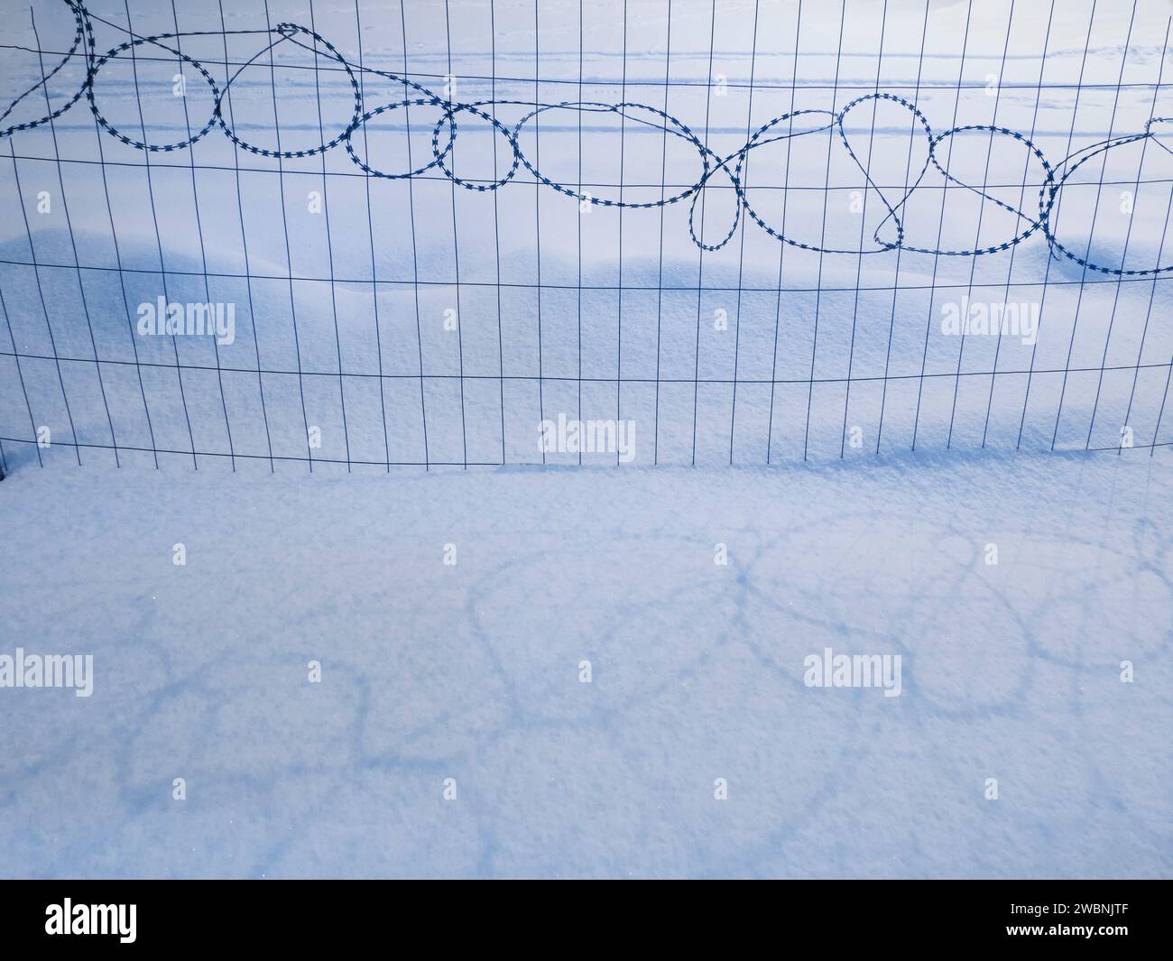 Barbed, razor wire - some coils of barbed wire razor fence, and its ...