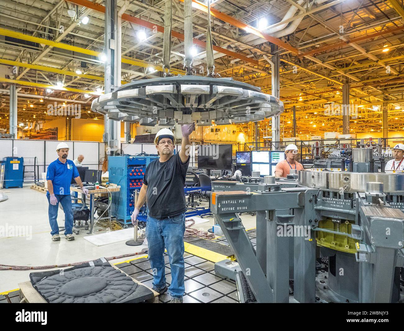 First weld of Orion Exploration Mission 1 crew module Stock Photo - Alamy