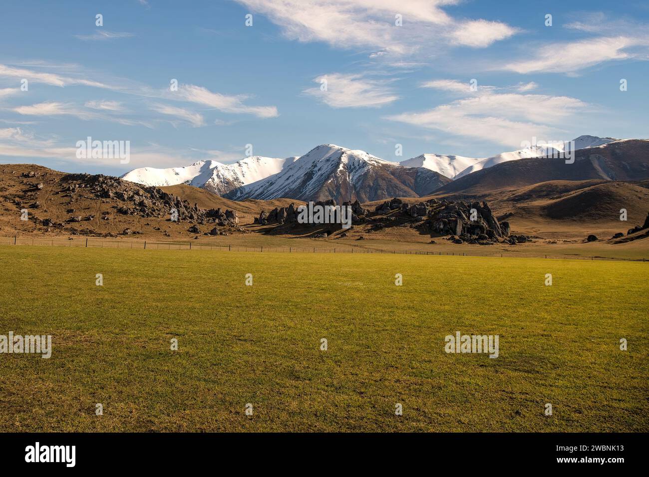 Famous rock formations and giant boulders on agricultural land at ...