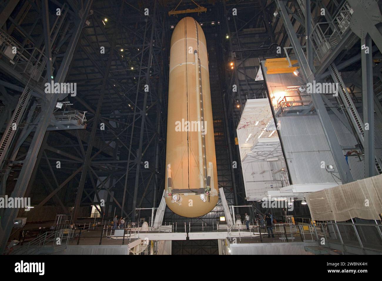 CAPE CANAVERAL, Fla. -- In the Vehicle Assembly Building at NASA's ...