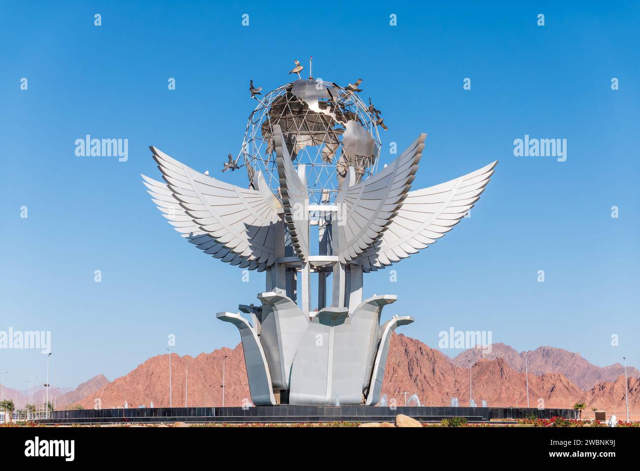 Sharm el Sheikh, Egypt - December 19, 2023: Peace Square monument is ...