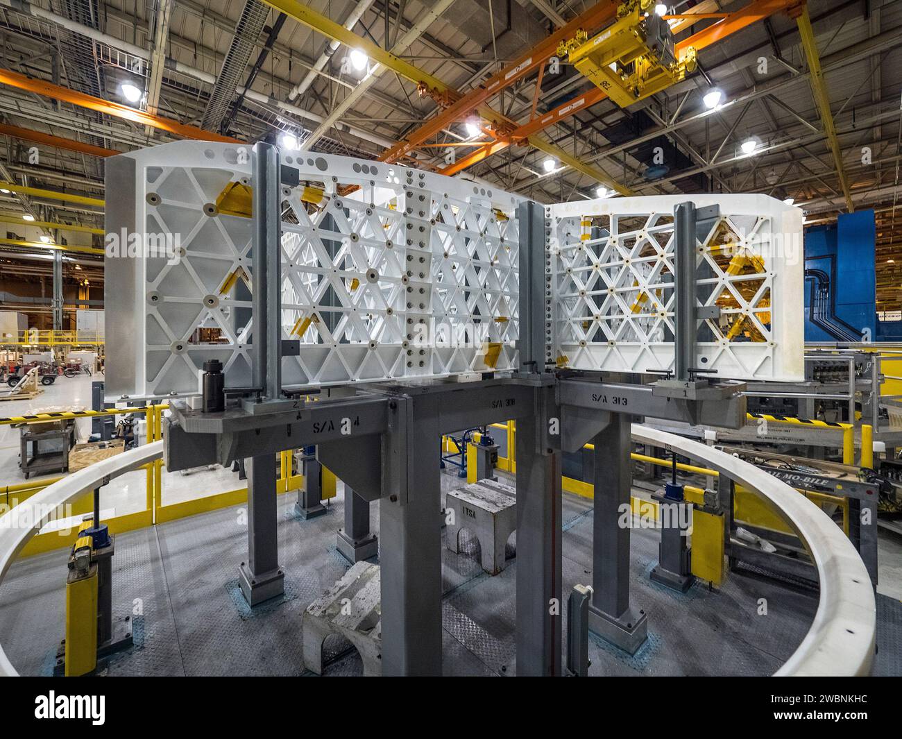 The fully assembled backbone for Artemis I Orion, shown here at NASA's ...