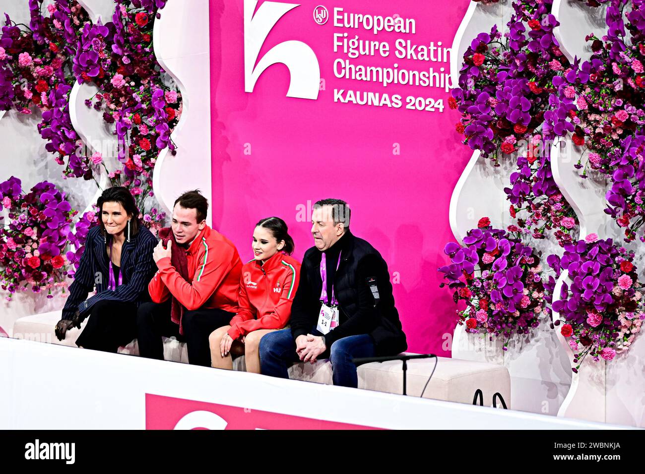 Maria PAVLOVA & Alexei SVIATCHENKO (HUN), at Kiss & Cry, during Pairs ...