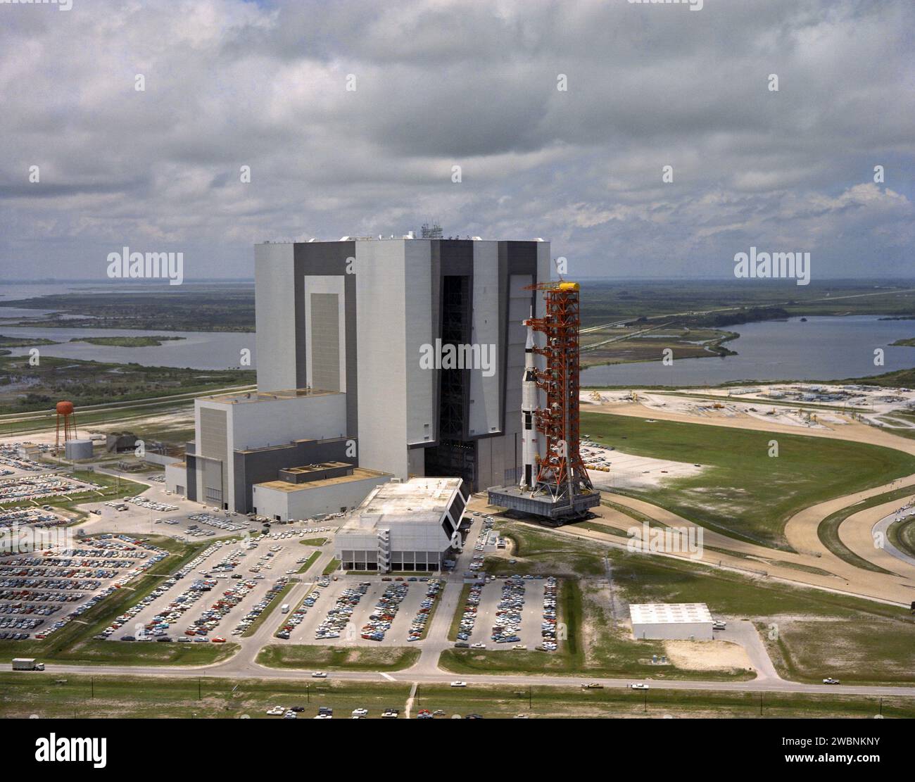 CAPE CANAVERAL, Fla. -- The 363-foot-high Apollo 11 space vehicle ...