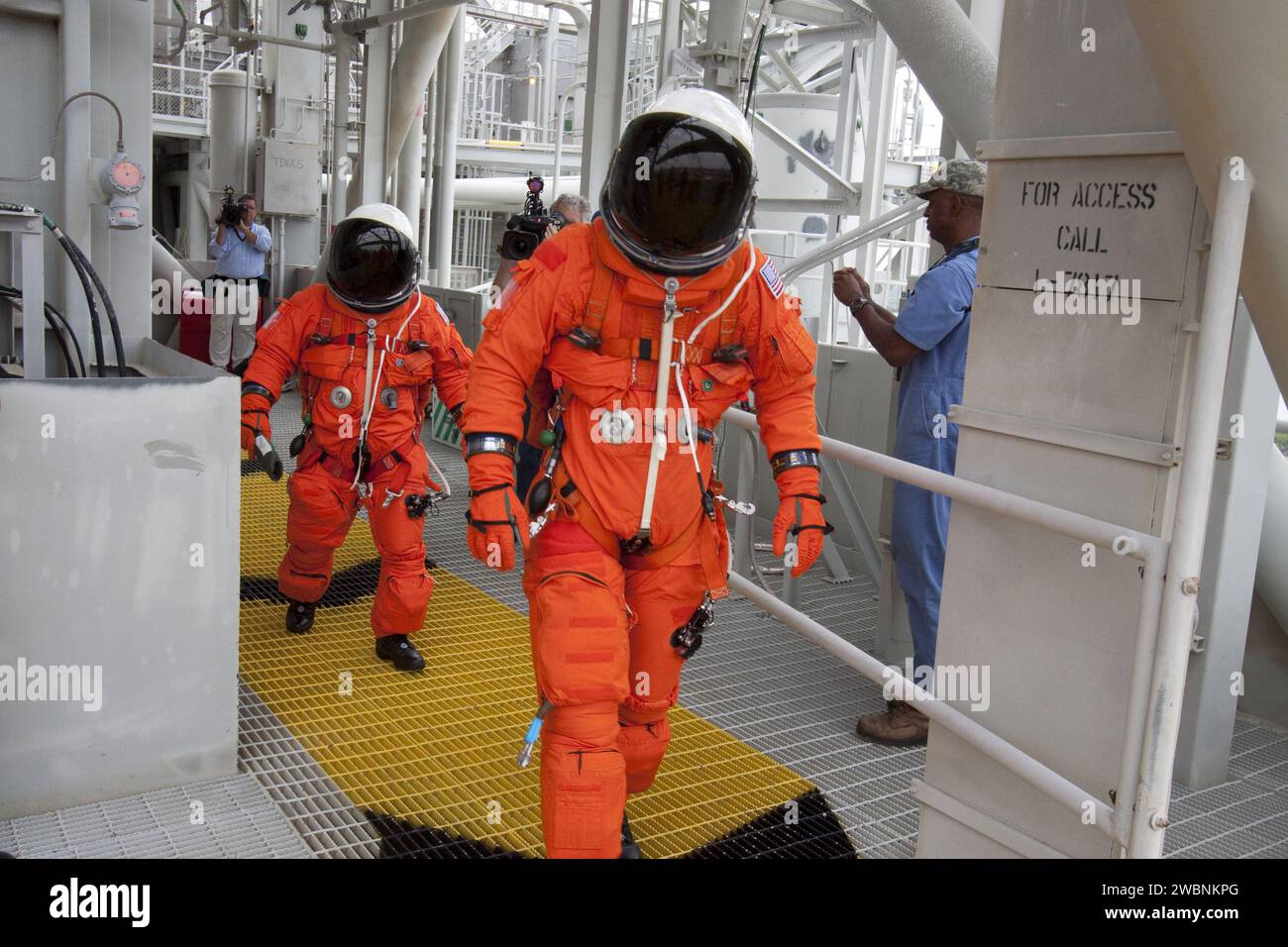 CAPE CANAVERAL, Fla. - On Launch Pad 39A at NASA's Kennedy Space Center ...