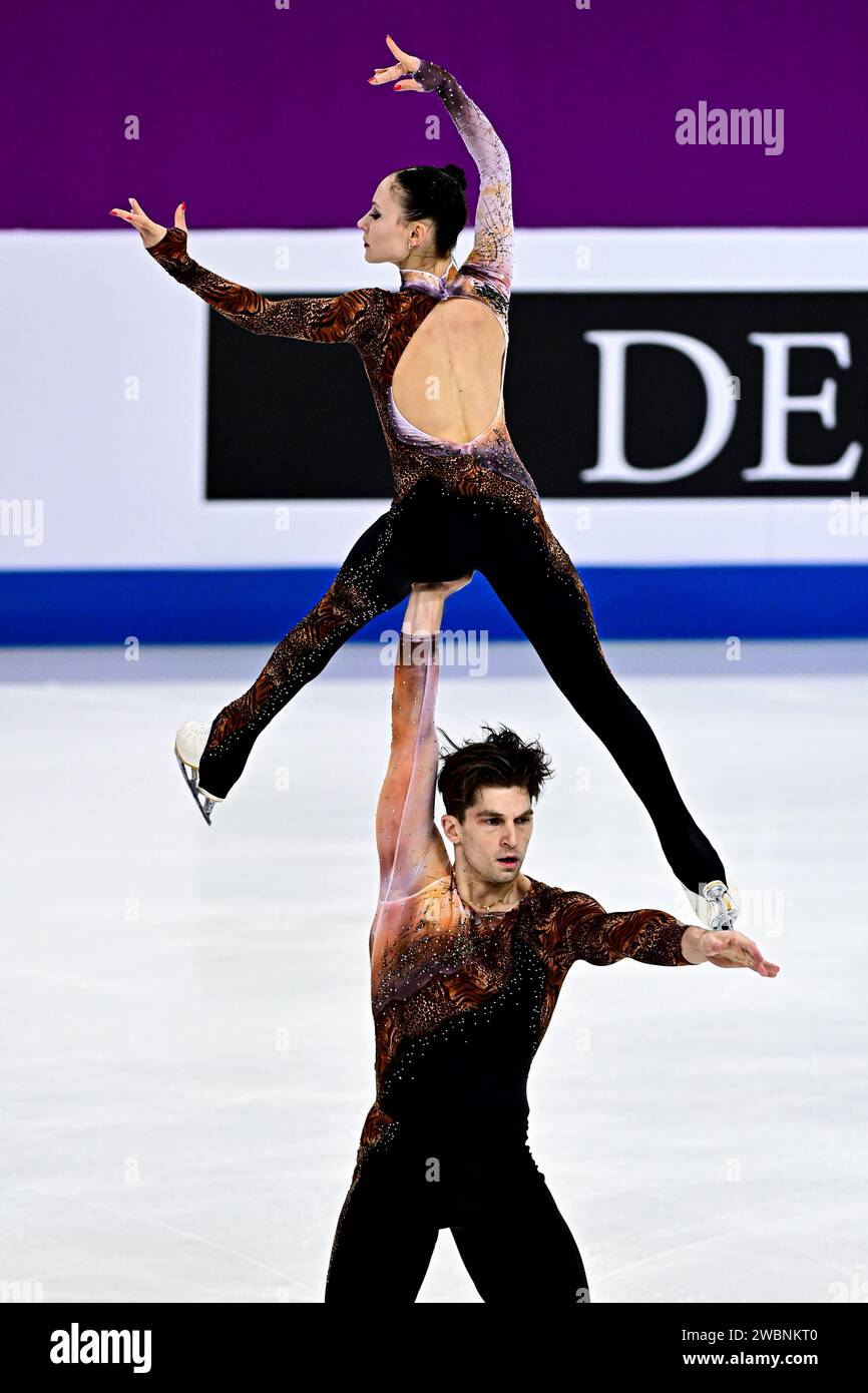 Lucrezia BECCARI & Matteo GUARISE (ITA), during Pairs Free Skating, at ...