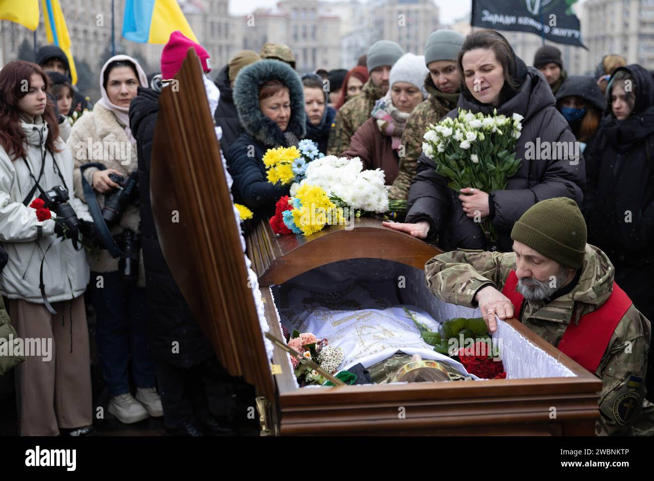 Kyiv, Ukraine. 11th Jan, 2024. (EDITOR'S NOTE: Image depicts death ...