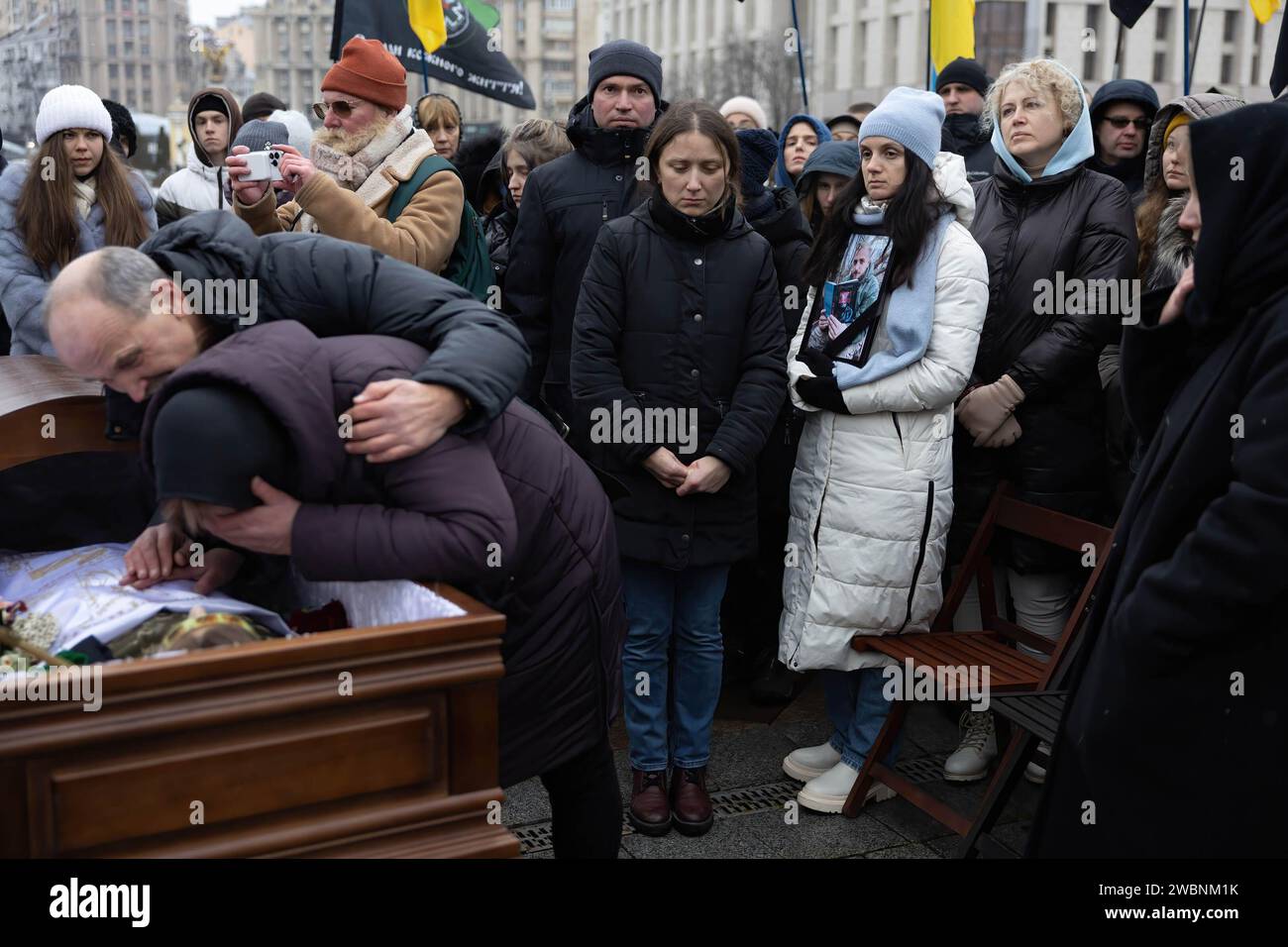 Kyiv, Ukraine. 11th Jan, 2024. (EDITOR'S NOTE: Image depicts death ...