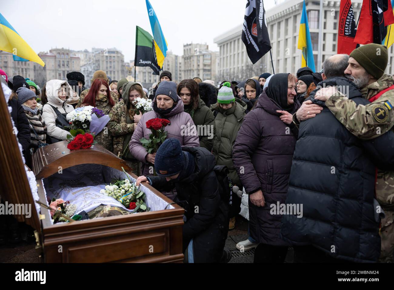 Kyiv, Ukraine. 11th Jan, 2024. (EDITOR'S NOTE: Image depicts death ...